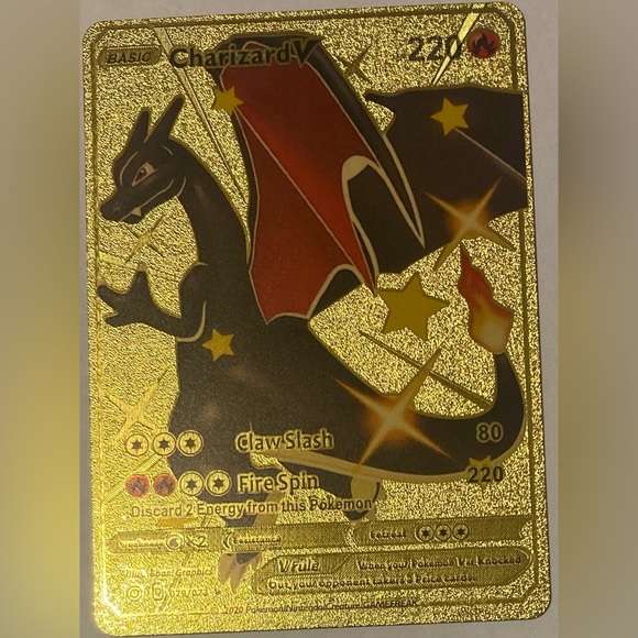 Pokemon | Games | Gold Foil Charizard V | Poshmark